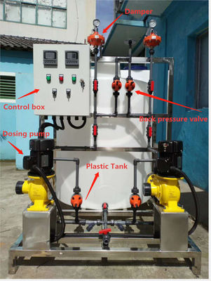 500L PE Tank Automatic Chemical Dosing Unit With Mixer Dosing Pump